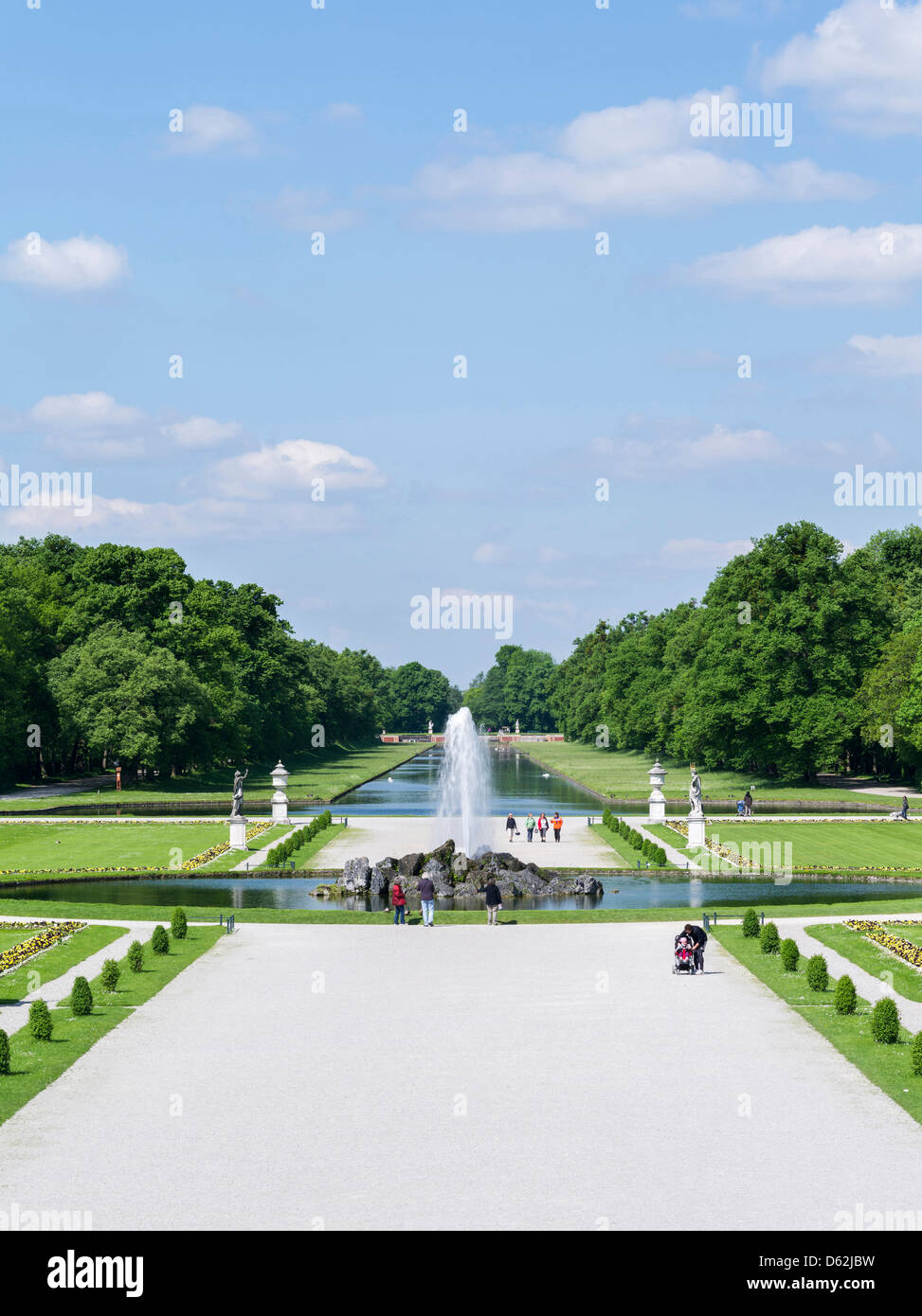 Germany, Bavaria, Munich. Nymphenburg Palace, with its Park, gardens ...