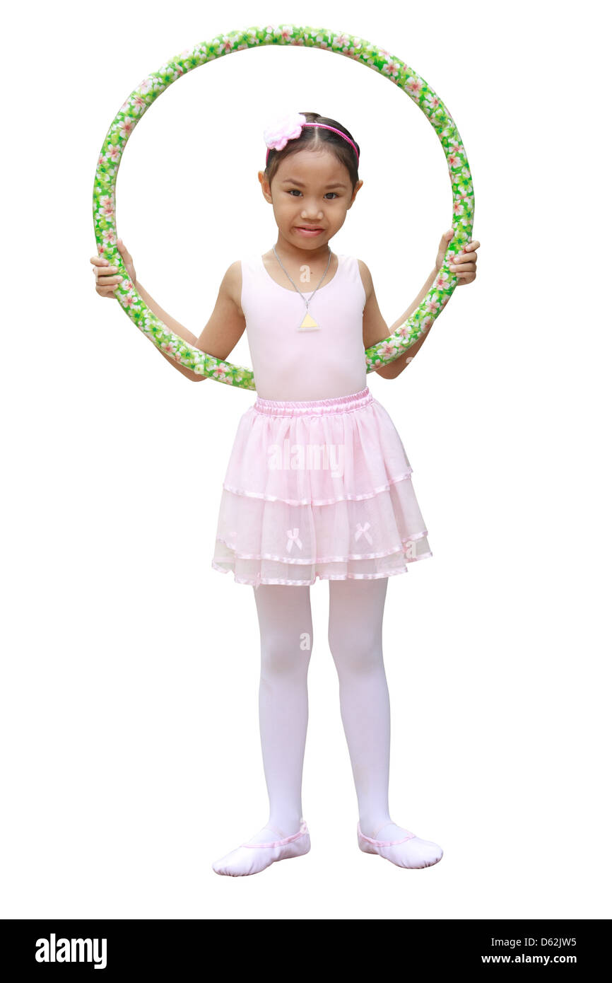 Asia children women ballet dancers on isolated background Stock Photo ...