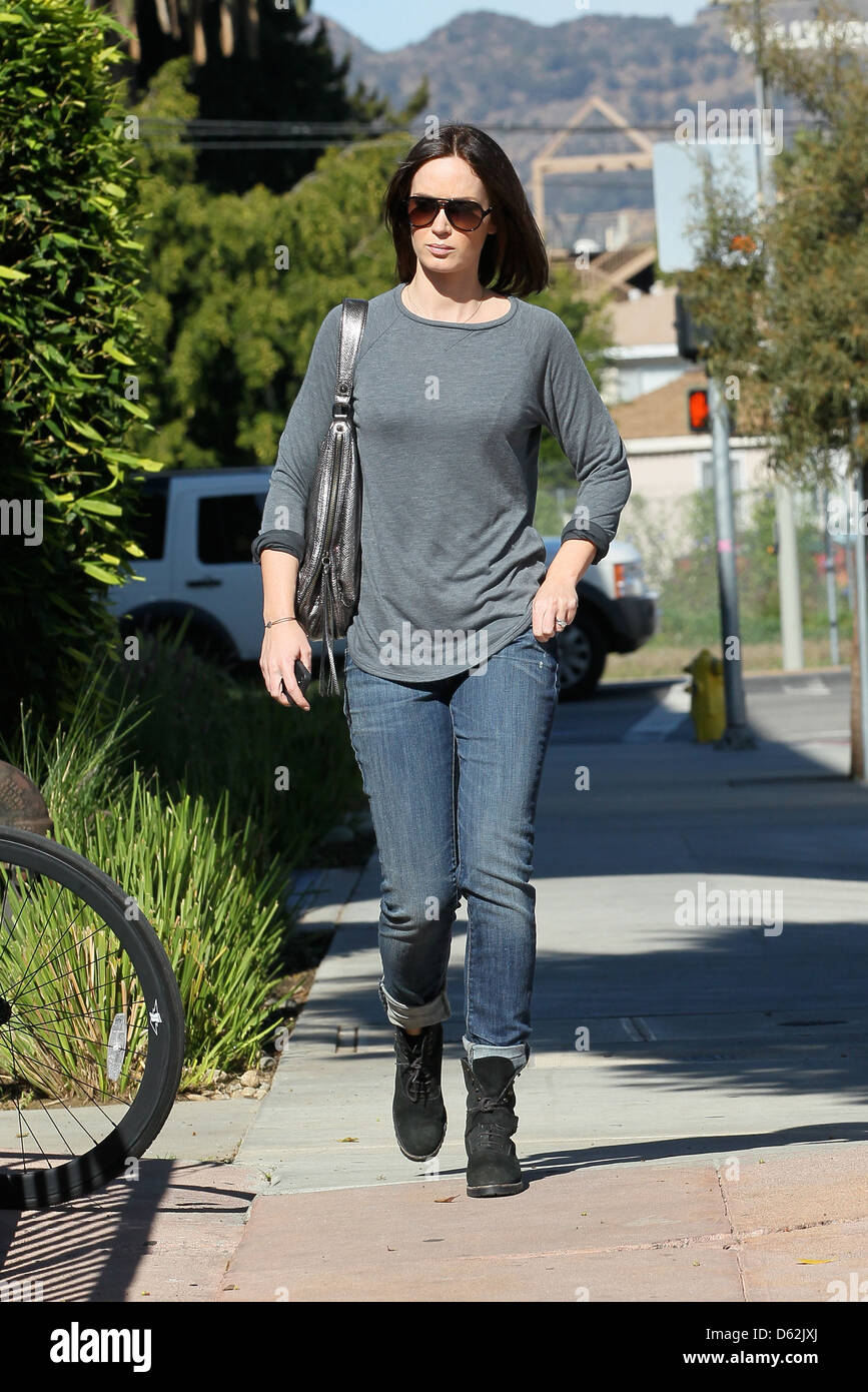 Emily Blunt out and about in Hollywood Los Angeles, California - 27.01. ...