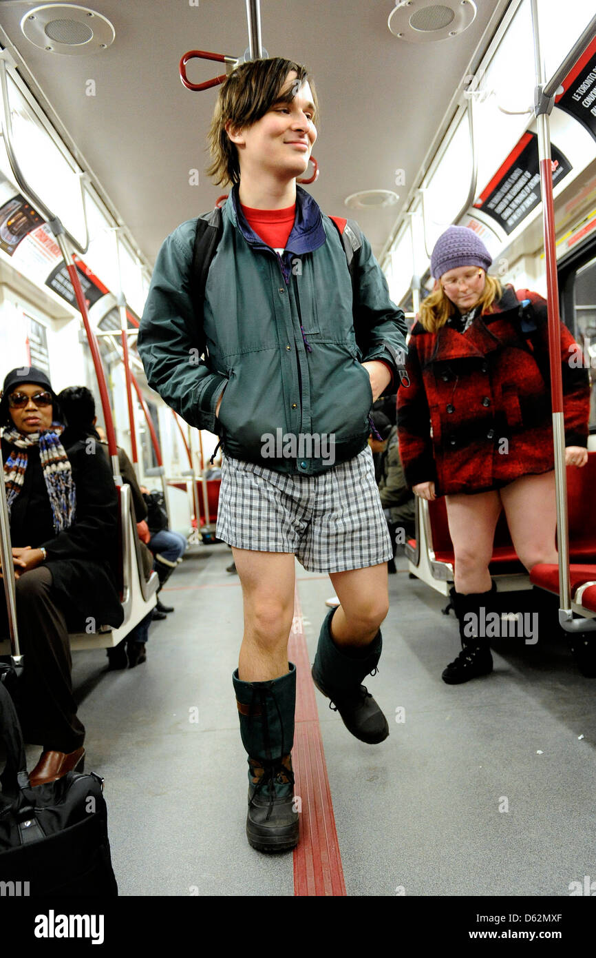 No pants subway ride toronto hi-res stock photography and images - Alamy