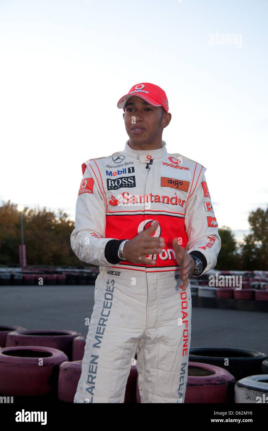 Lewis Hamilton at the Vodafone track day Daytona, Milton Keynes ...