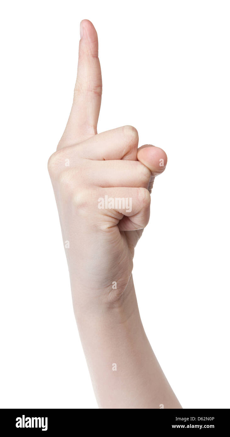 Female teen hand index finger hi-res stock photography and images - Alamy