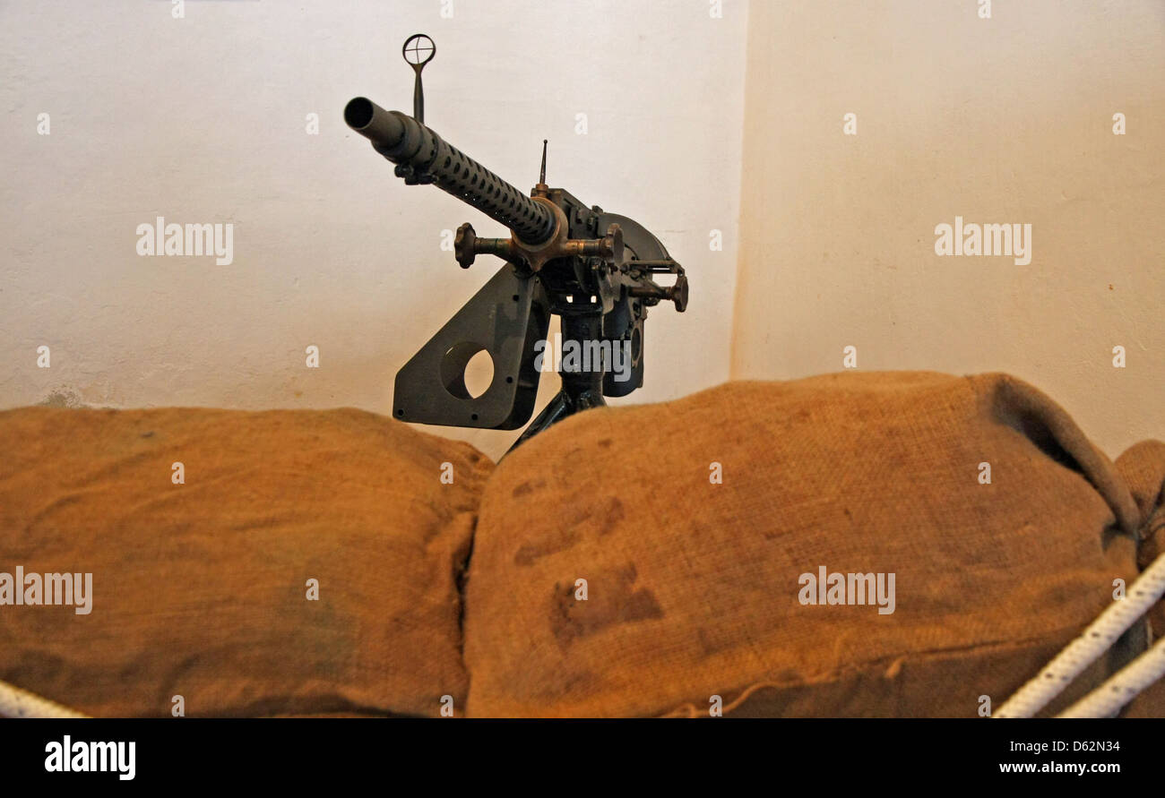 barrel of a gun threatening used during the war Stock Photo - Alamy