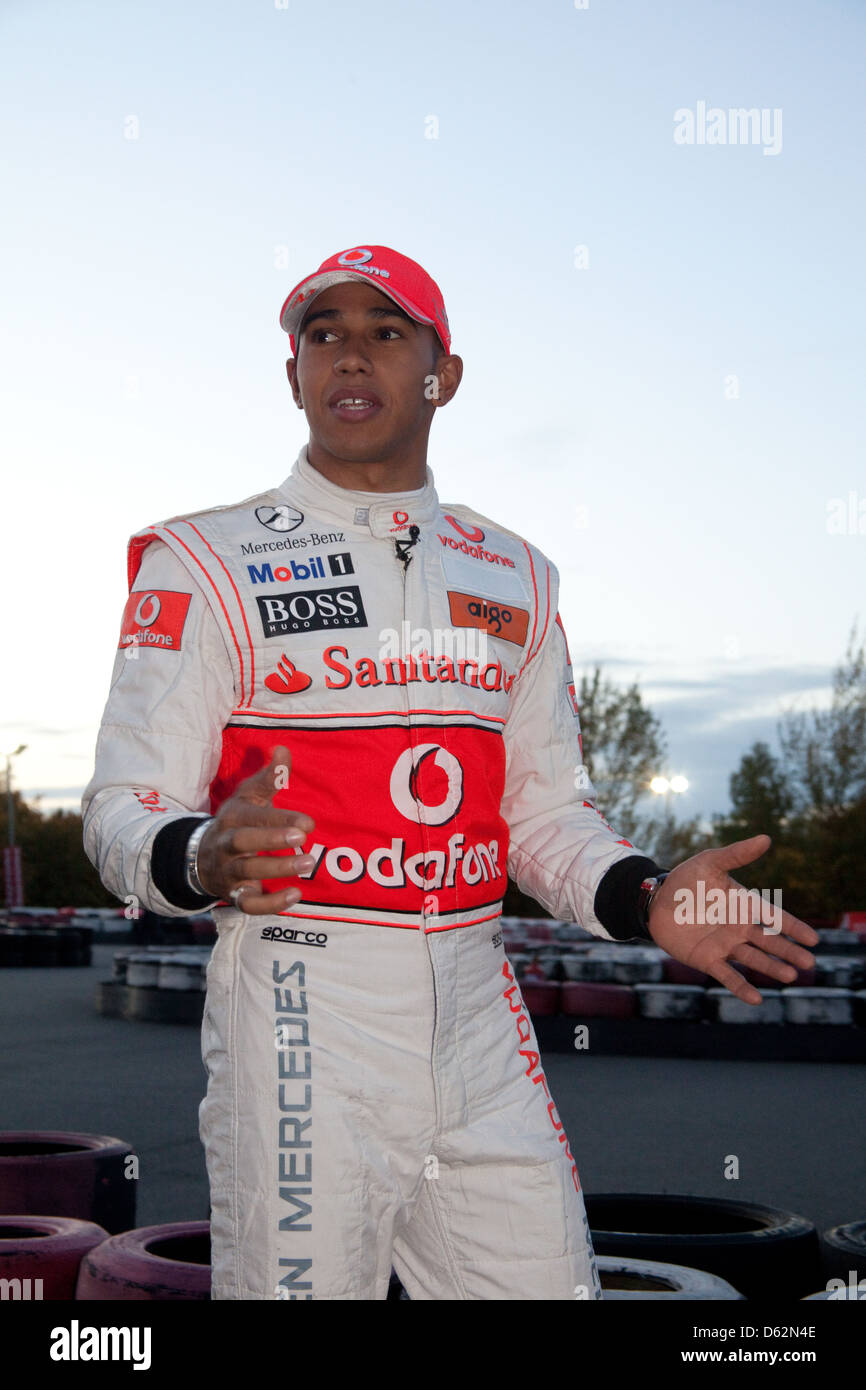 Lewis Hamilton at the Vodafone track day Daytona, Milton Keynes ...