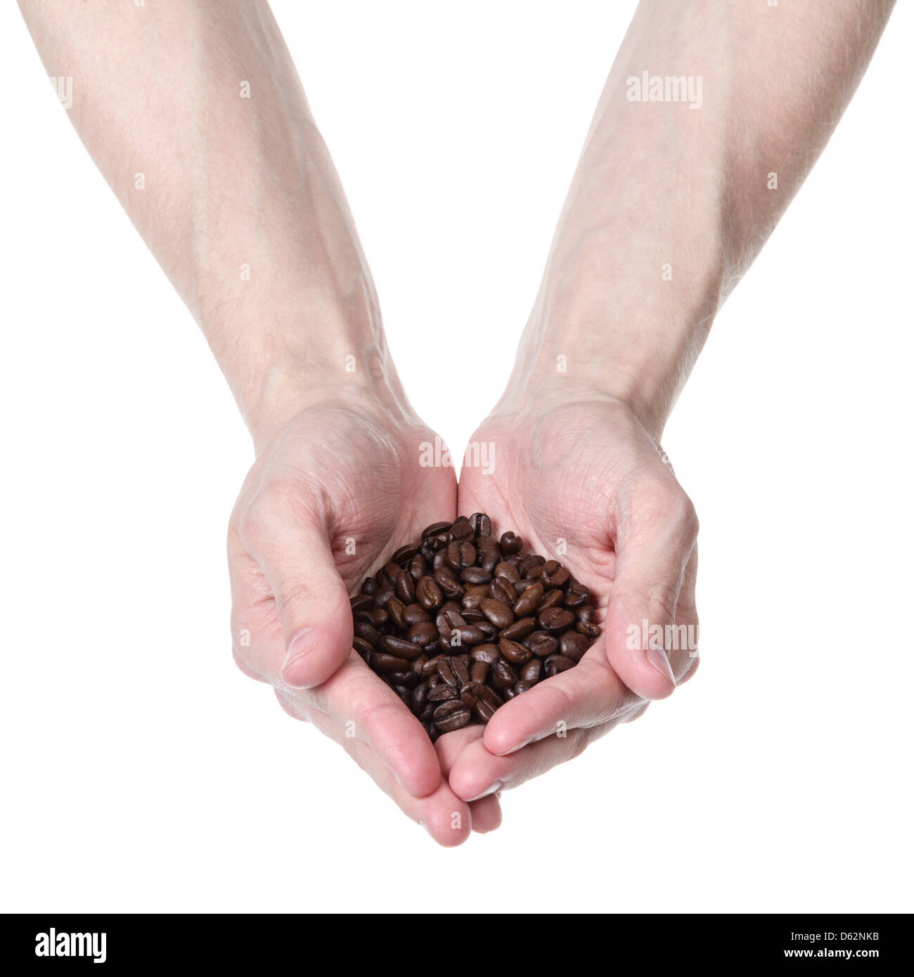 Hand full of beans Cut Out Stock Images & Pictures - Alamy
