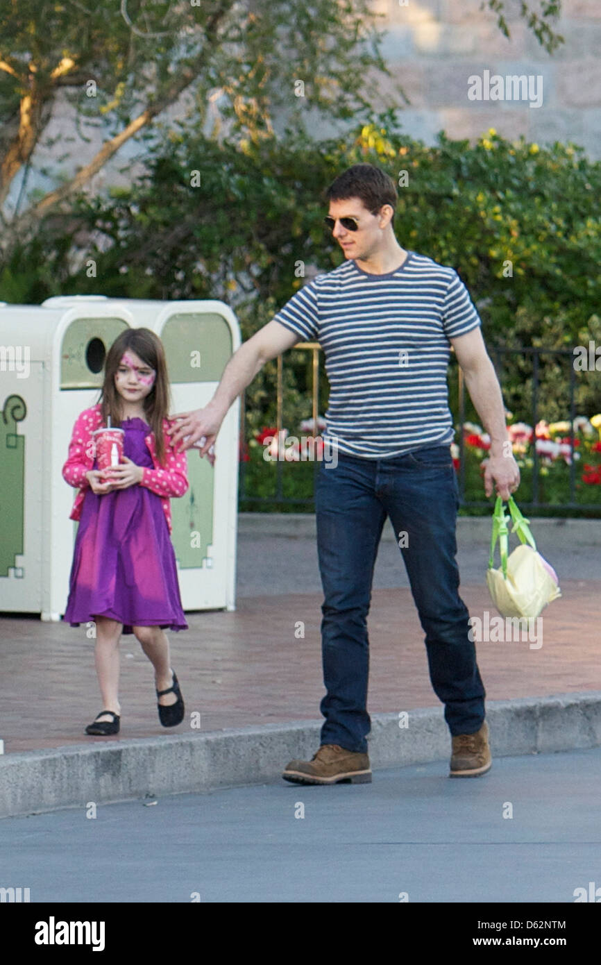 Suri Cruise And Tom Cruise At Disney World