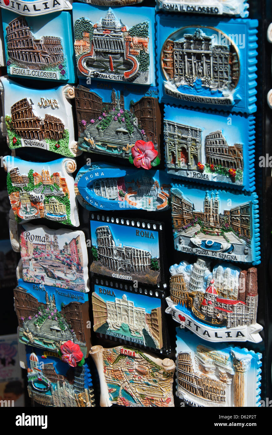 Souvenirs fridge magnets rome hi-res stock photography and images - Alamy