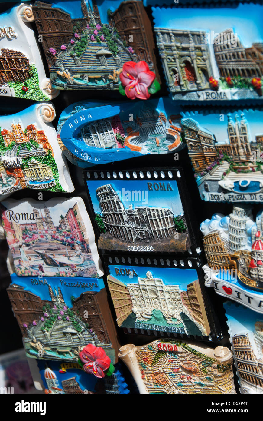 Souvenirs fridge magnets rome hi-res stock photography and images - Alamy