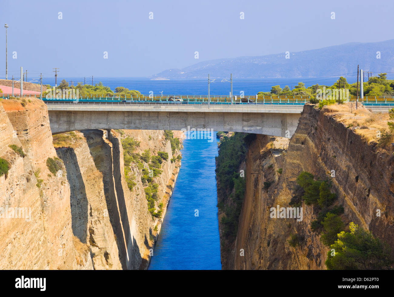 Corinth channel in Greece Stock Photo - Alamy