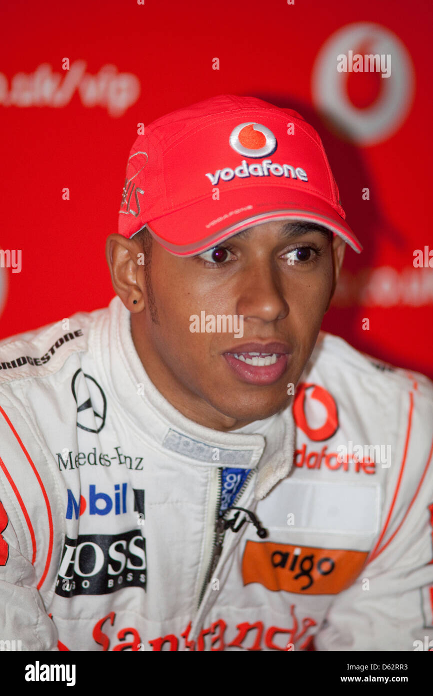 Lewis Hamilton at the Vodafone track day Daytona, Milton Keynes ...