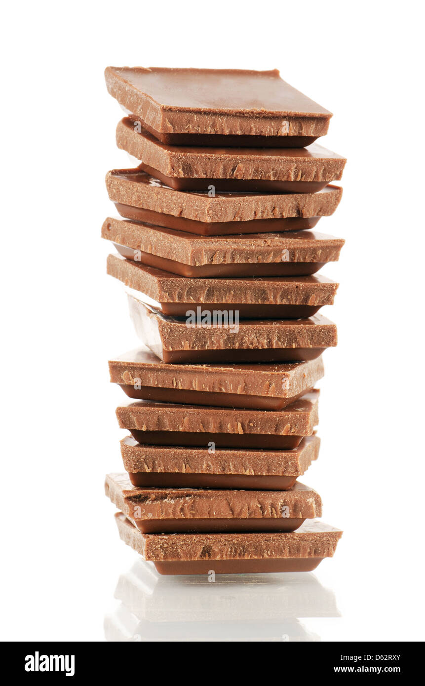 pile of milk chocolate blocks Stock Photo - Alamy