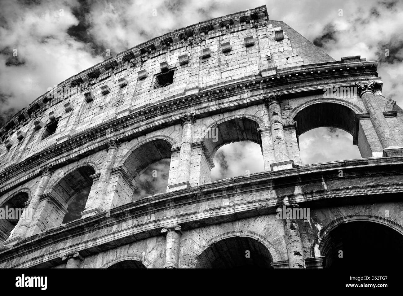 Exterior view roman colosseum Black and White Stock Photos & Images - Alamy