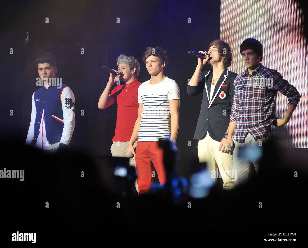 One Direction performing at the O2 Arena Dublin, Ireland - 24.01.12 ...