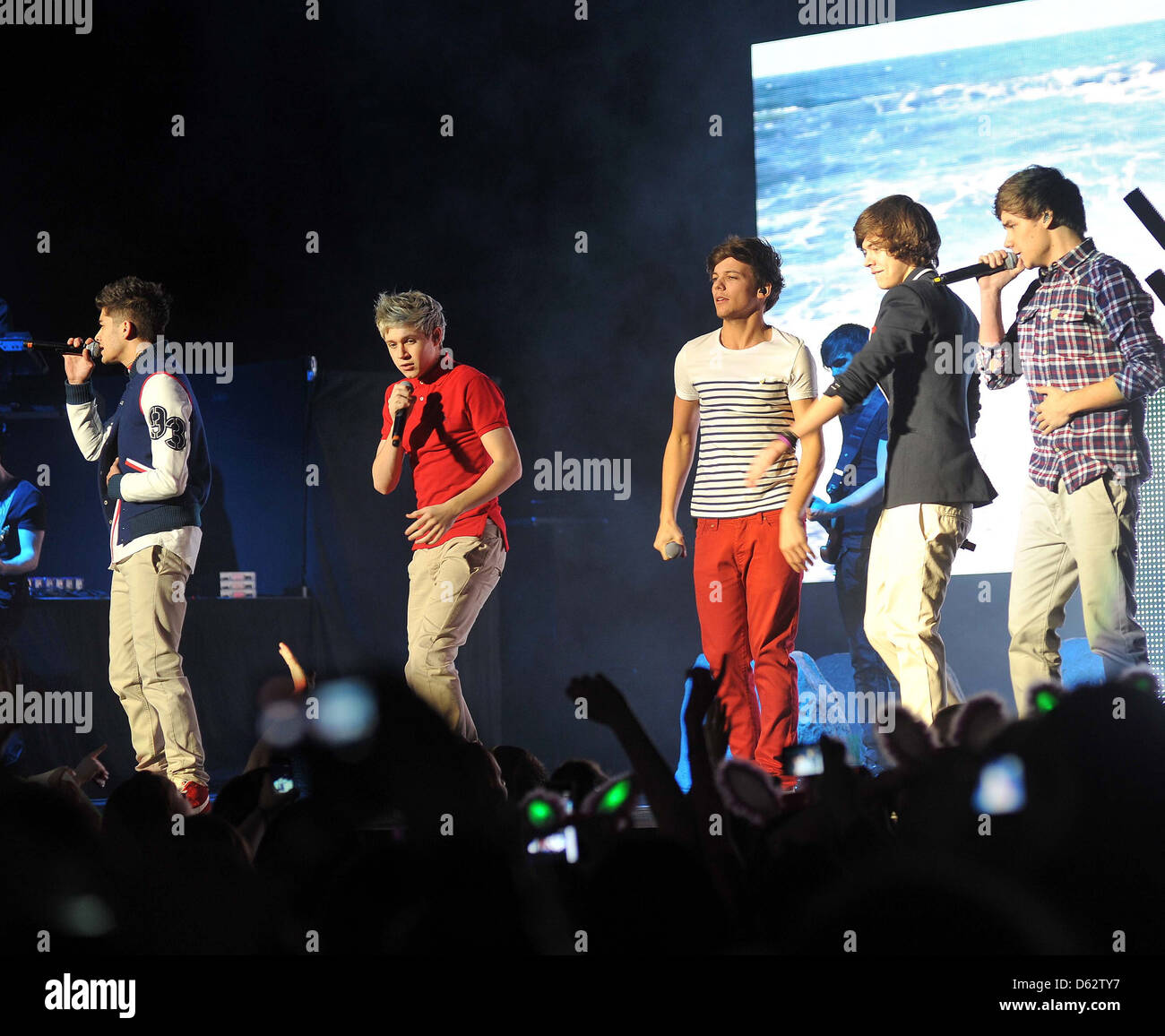 One Direction performing at the O2 Arena Dublin, Ireland - 24.01.12 ...