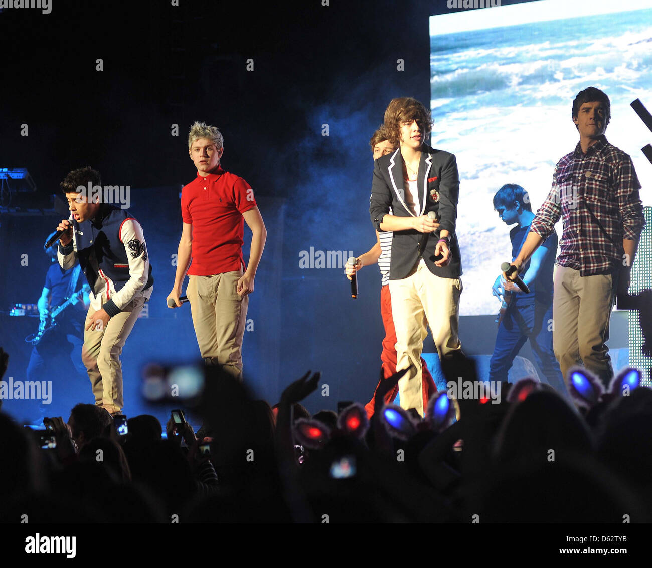 One Direction performing at the O2 Arena Dublin, Ireland - 24.01.12 ...