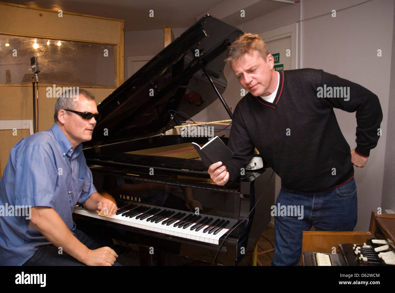 Suggs and Mike Barson from Madness at the Moloko studios London England Stock Photo - Alamy