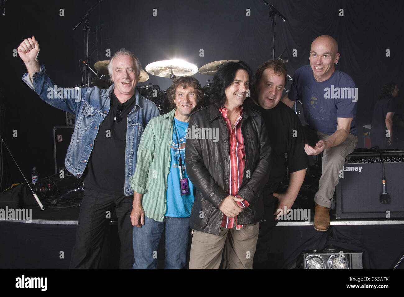 Marillion , English rock band , Photographed backstage at the Kentish ...