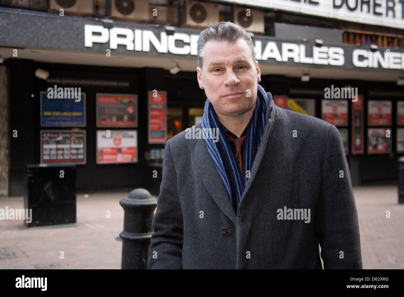 Mark Kermode film critic in Leicester Square London England Stock Photo ...