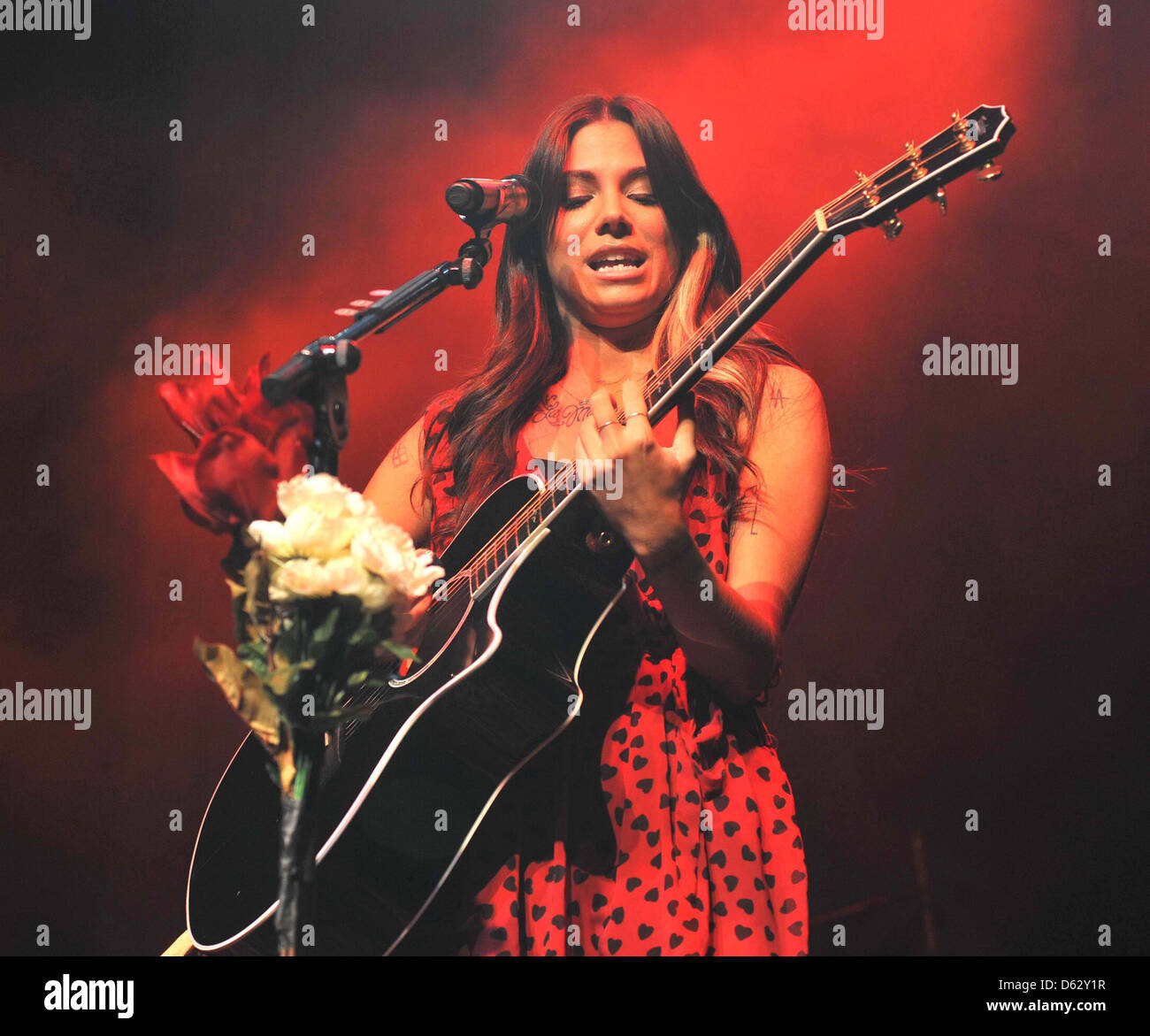 American singer/songwriter Christina Perri performs at The Olympia ...