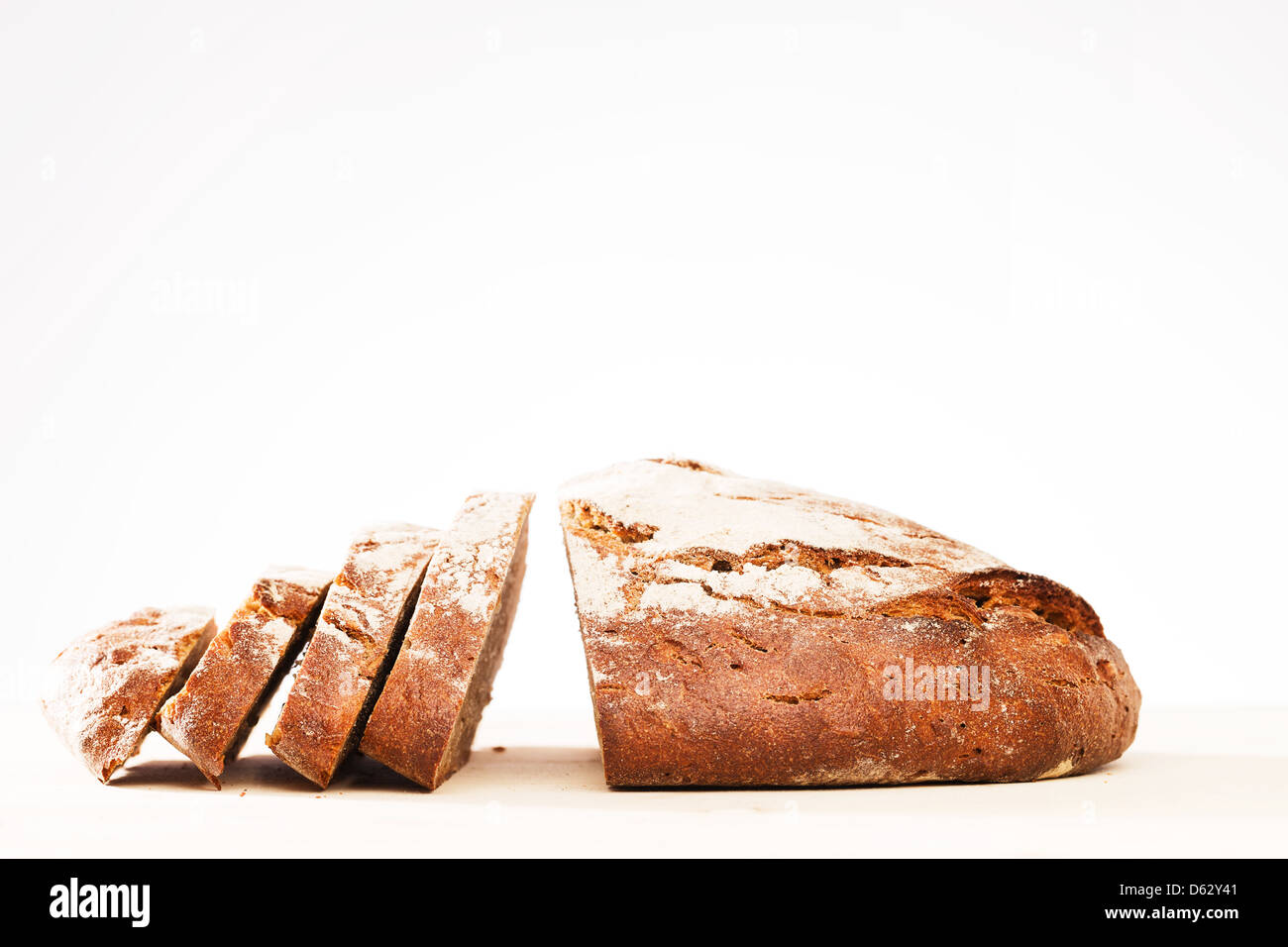 cutted loaf of rustic home made bread Stock Photo - Alamy