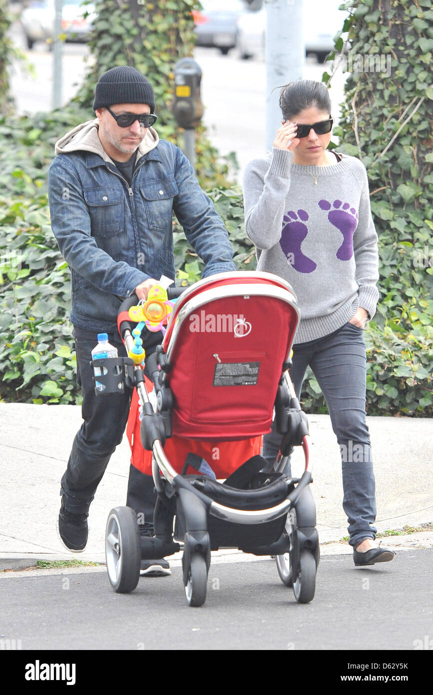 Selma Blair, Jason Bleick, and their son Arthur Saint are seen heading ...