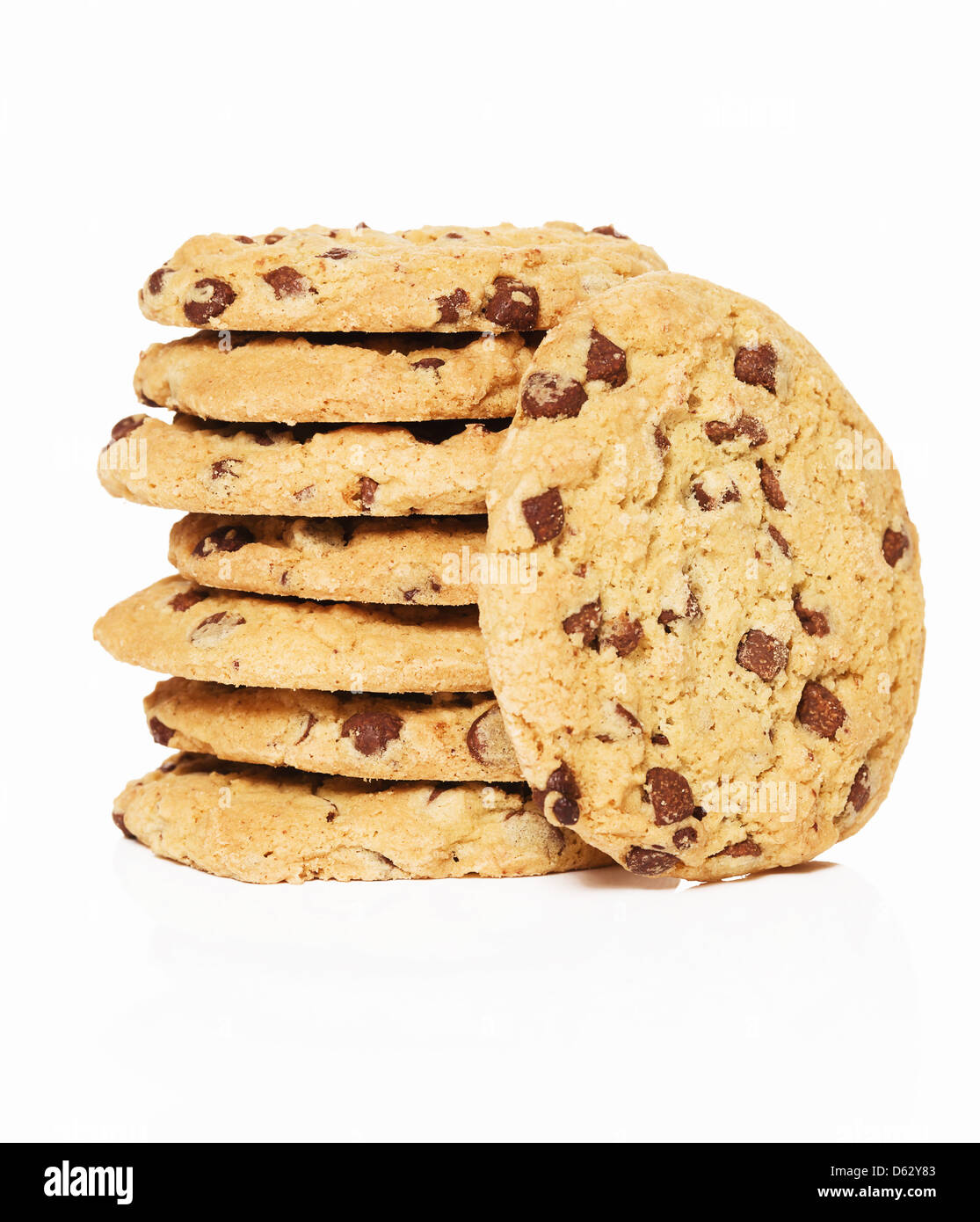 stapled cookies with a standing cookie on white background Stock Photo ...