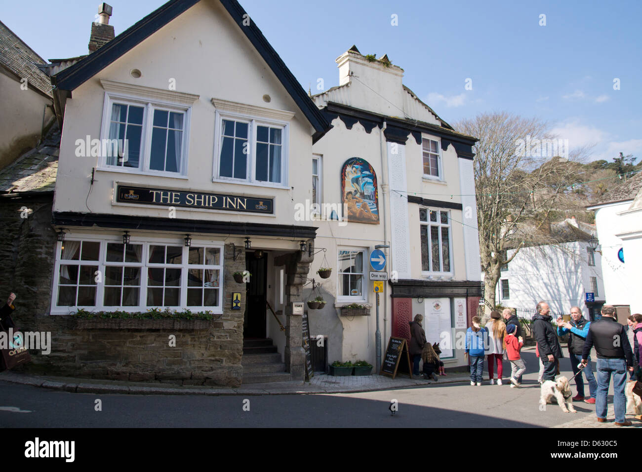 The Ship Inn Fowey in Cornwall England UK Stock Photo - Alamy