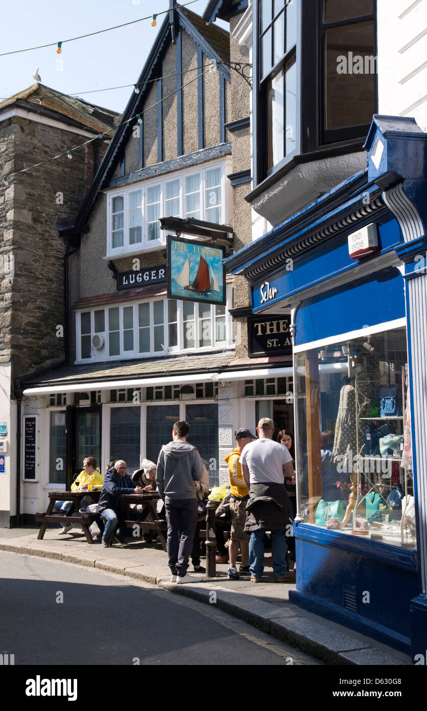 The Lugger Pub Fowey in Cornwall England UK Stock Photo - Alamy