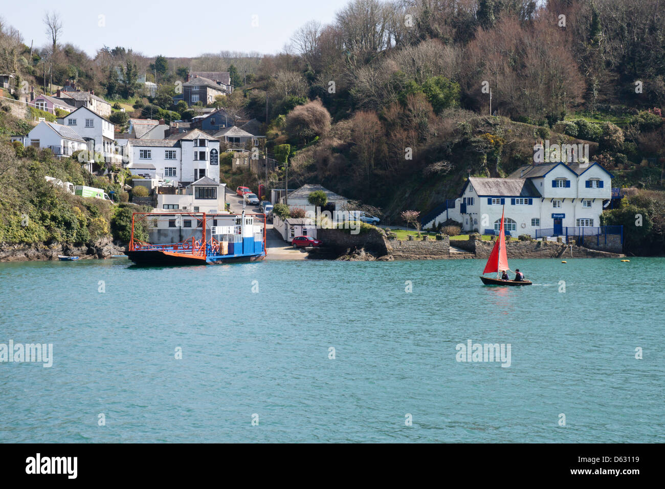 Bodinnick from Fowey in Cornwall England UK Stock Photo - Alamy