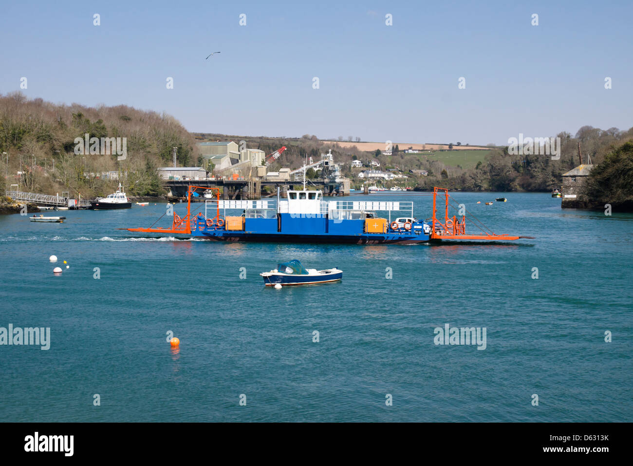 Bodinnick Ferry Fowey in Cornwall England UK Stock Photo - Alamy