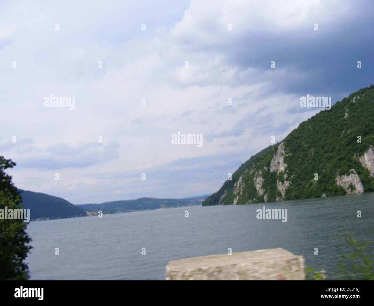 A scenic view of the Danube River, capturing the flow of water and the ...