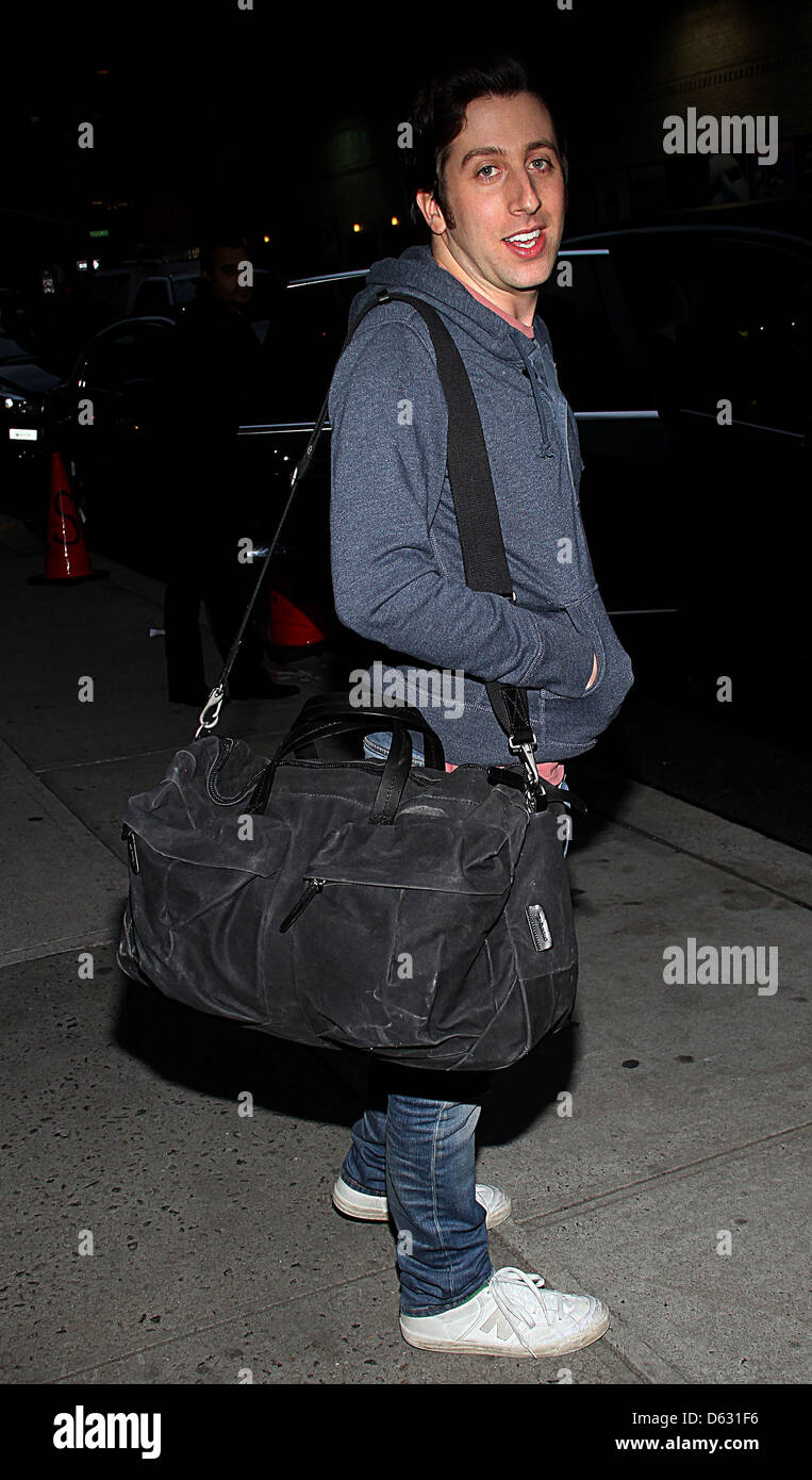 Simon Helberg 'The Late Show with David Letterman' at the Ed Sullivan ...