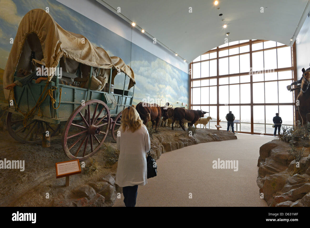 Diorama in the Oregon Trail Interpretive Center near Baker City, Oregon ...