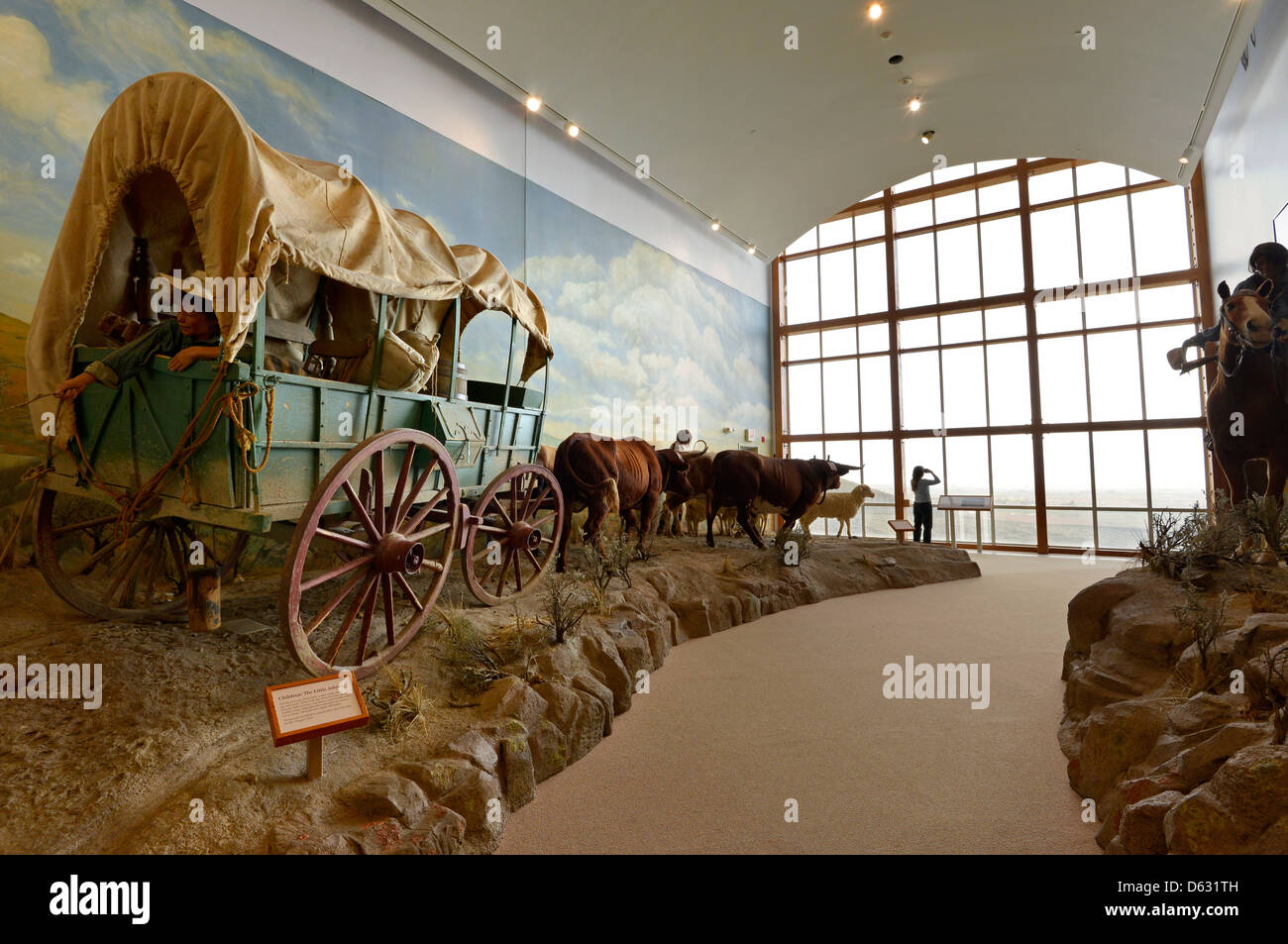 Diorama in the Oregon Trail Interpretive Center near Baker City, Oregon ...