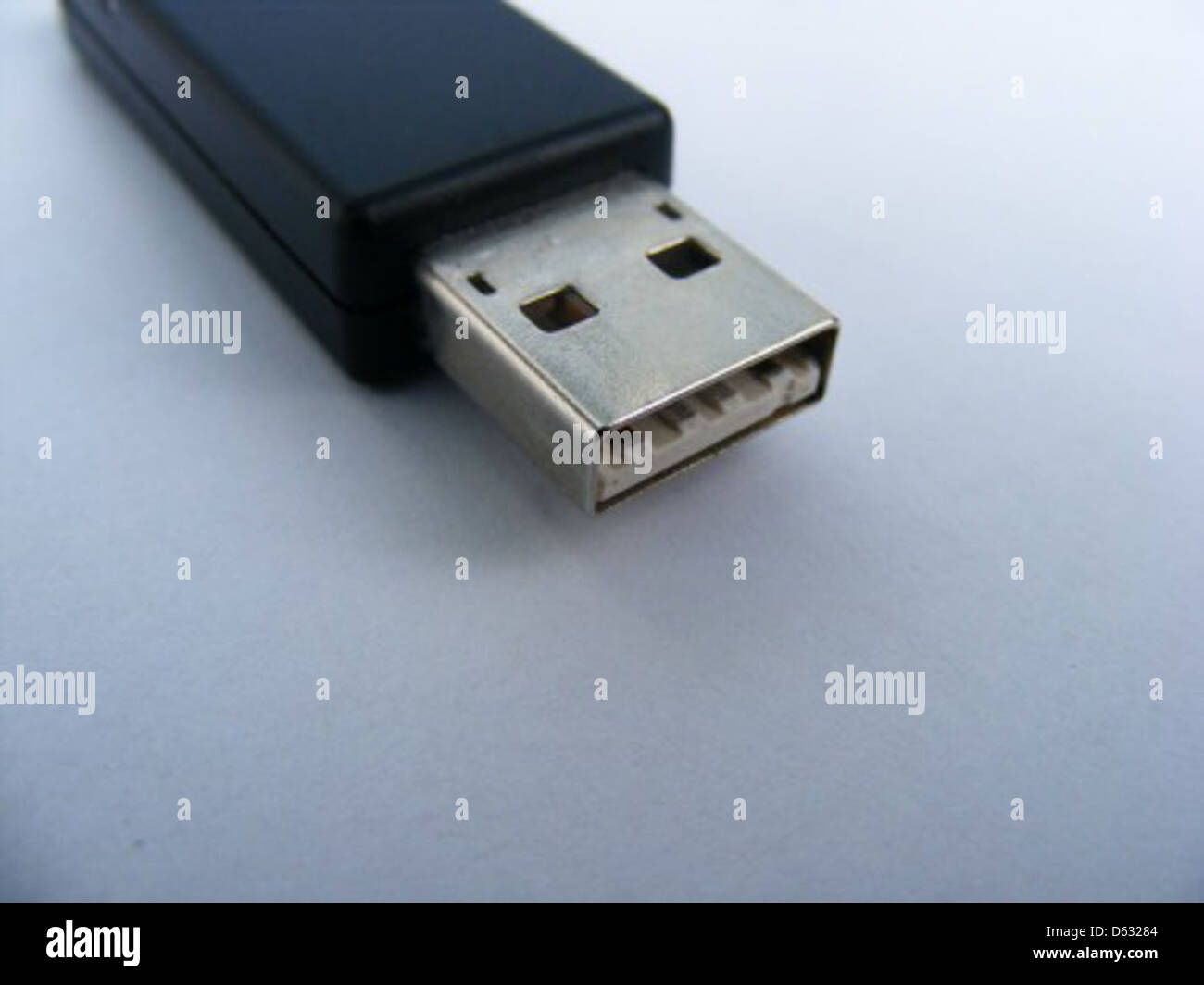 A close-up image of a male USB-A connector, commonly used for data ...