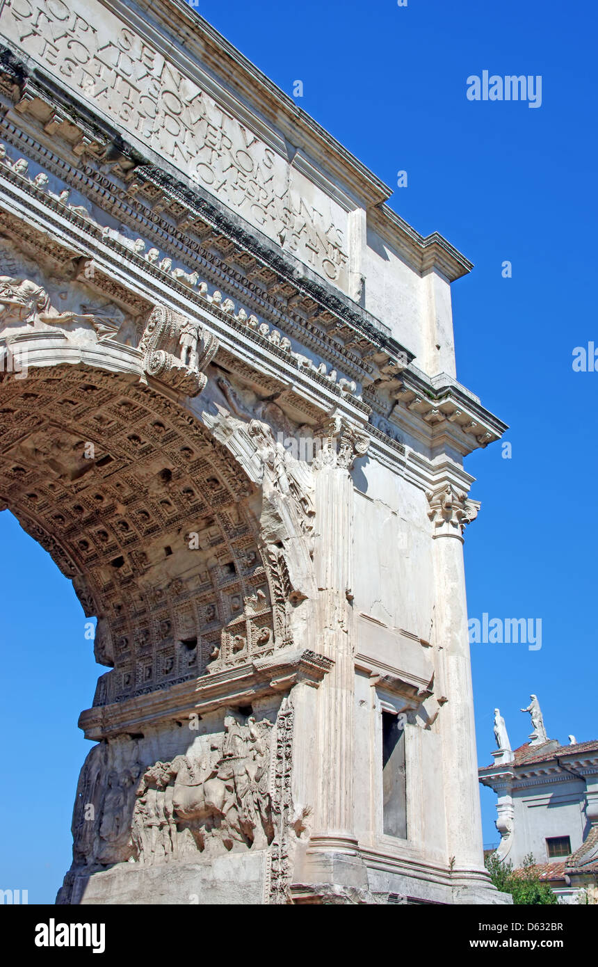 Ancient roman arch (Arch of Titus) in Rome Stock Photo - Alamy