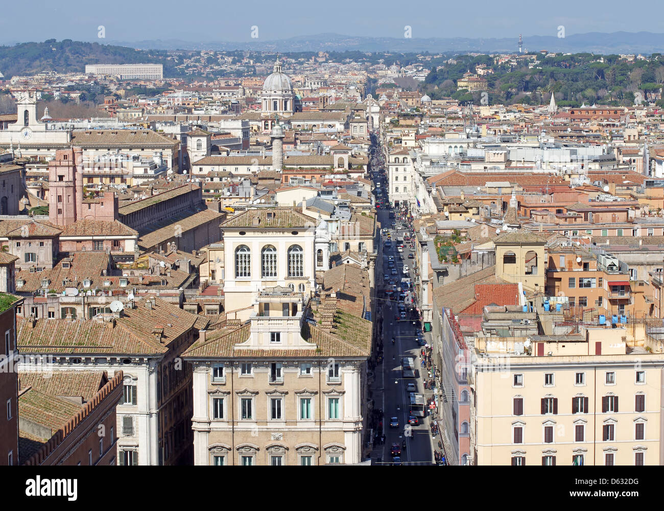 Rome up view from Vittorio Emanuel II Monument Stock Photo - Alamy