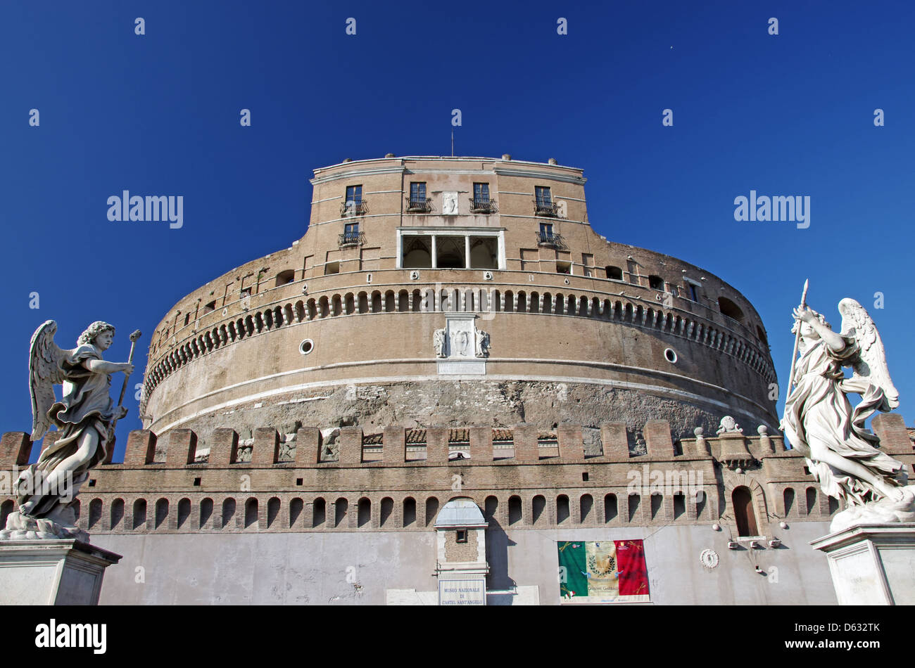 The Mausoleum of Hadrian, known also as Saint Angelo Castle in Rome ...