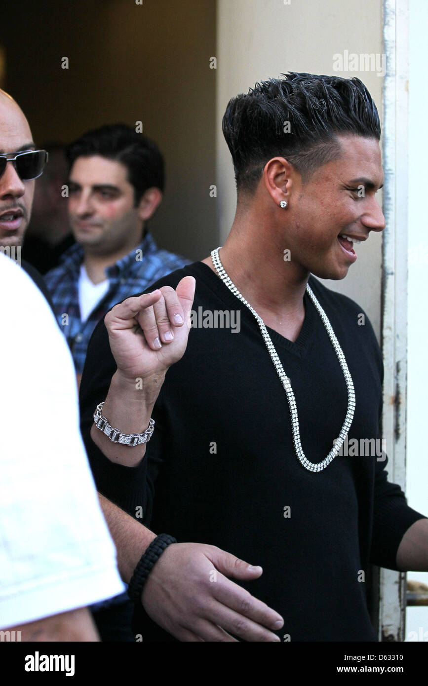 Paul 'Pauly D' DelVecchio 'Jersey Shore' stars at The Grove for the ...