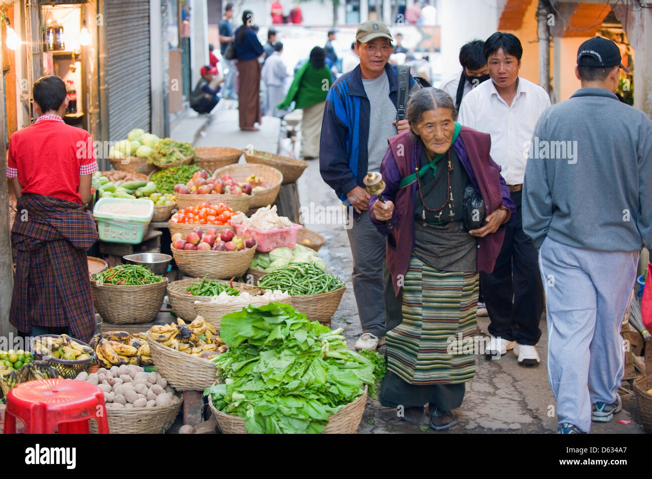 vegetable market, Thimphu (capital city), Bhutan, Asia Stock Photo - Alamy