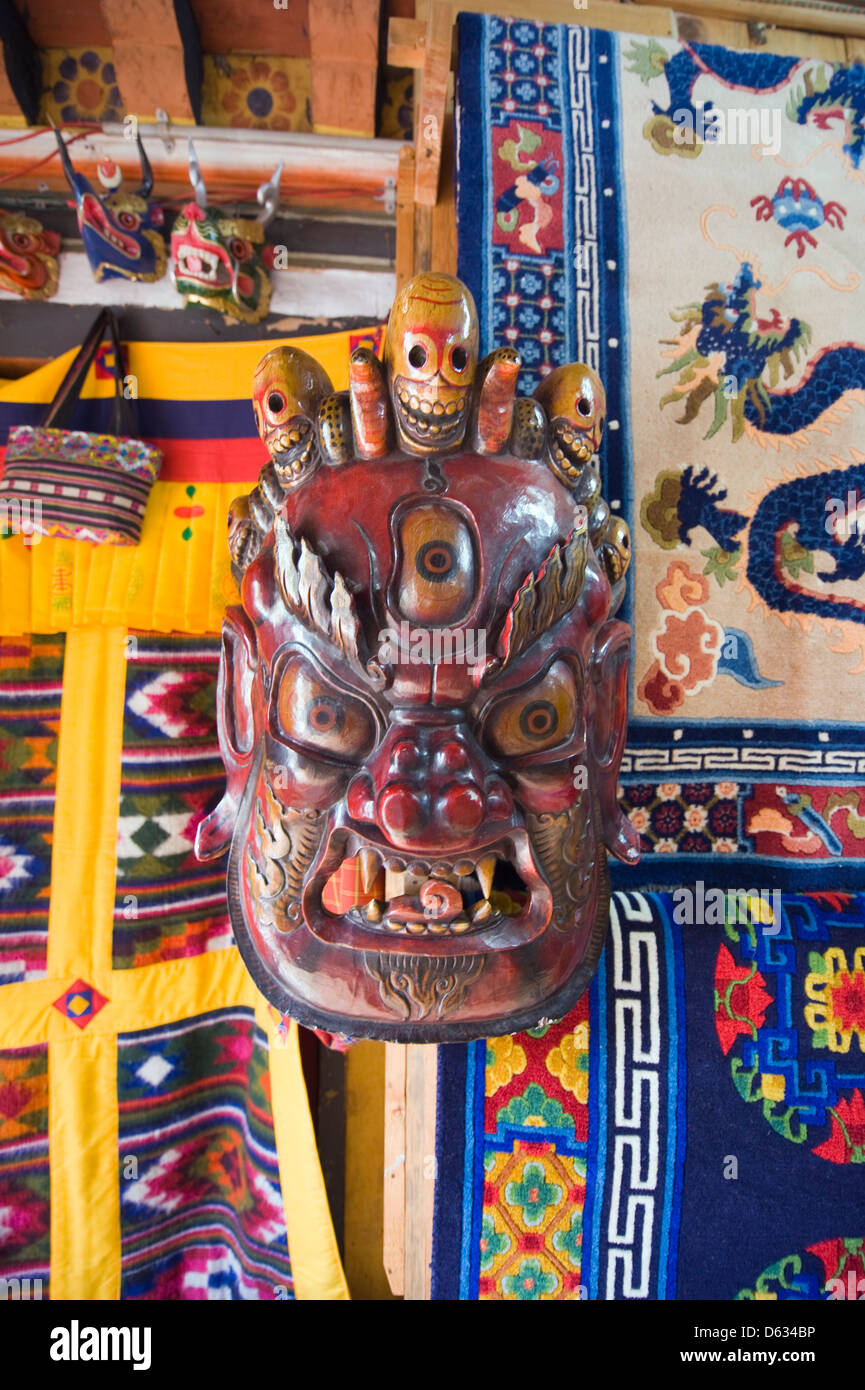 carved mask, Bhutan, Asia Stock Photo - Alamy