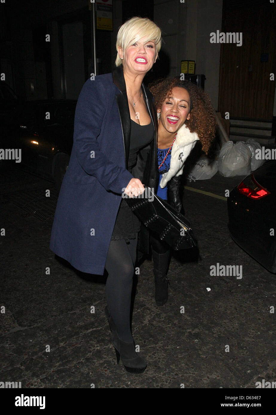 Kerry Katona and Danielle Brown leaving the Mayfair Hotel London ...