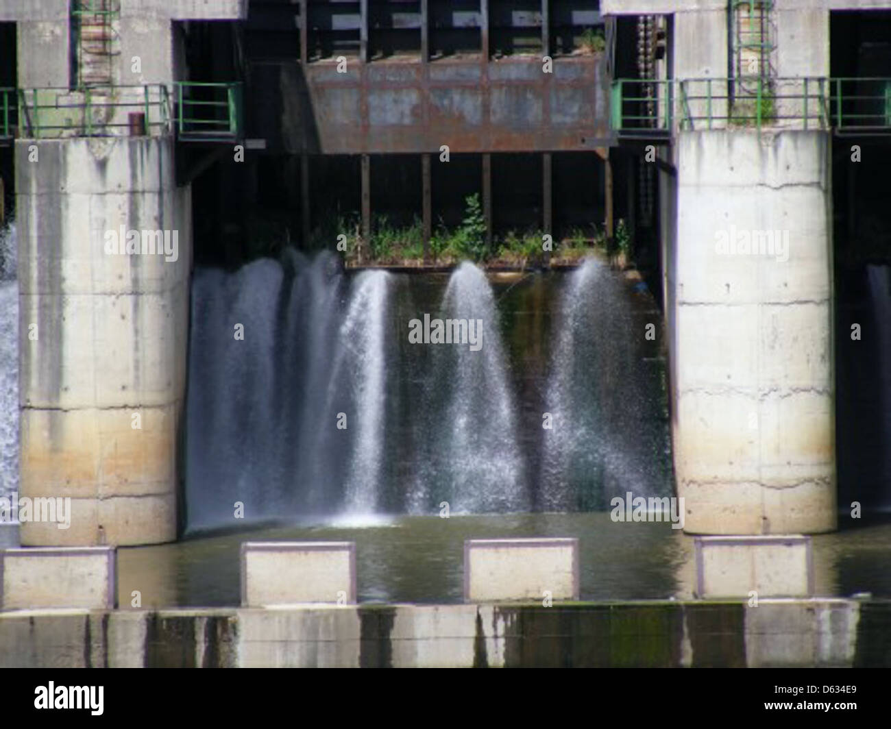 This image shows a hydro power plant, a facility that generates ...