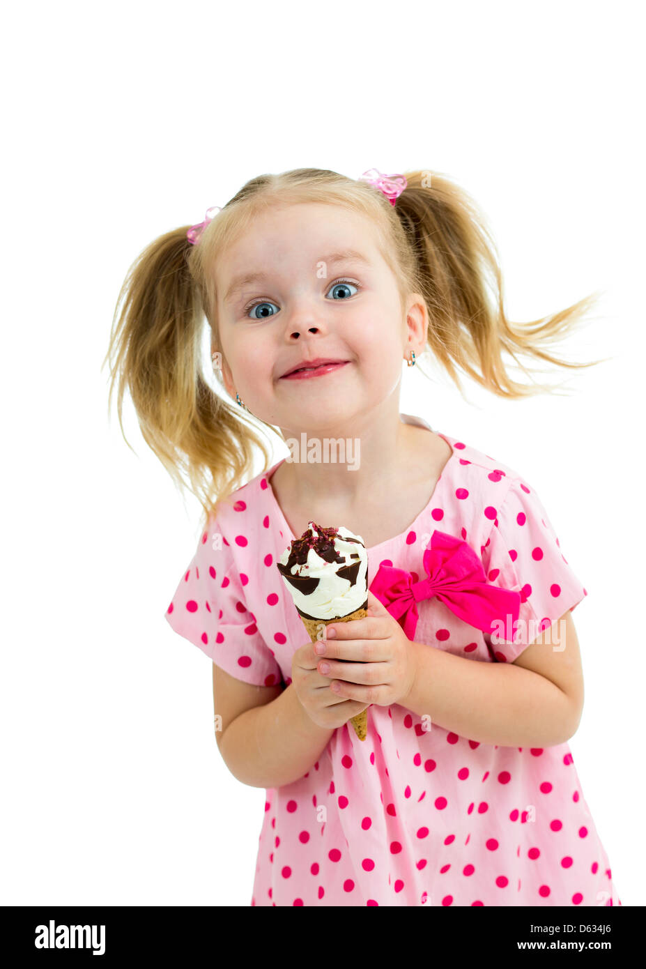 Girl holding an ice cream cone hi-res stock photography and images - Alamy