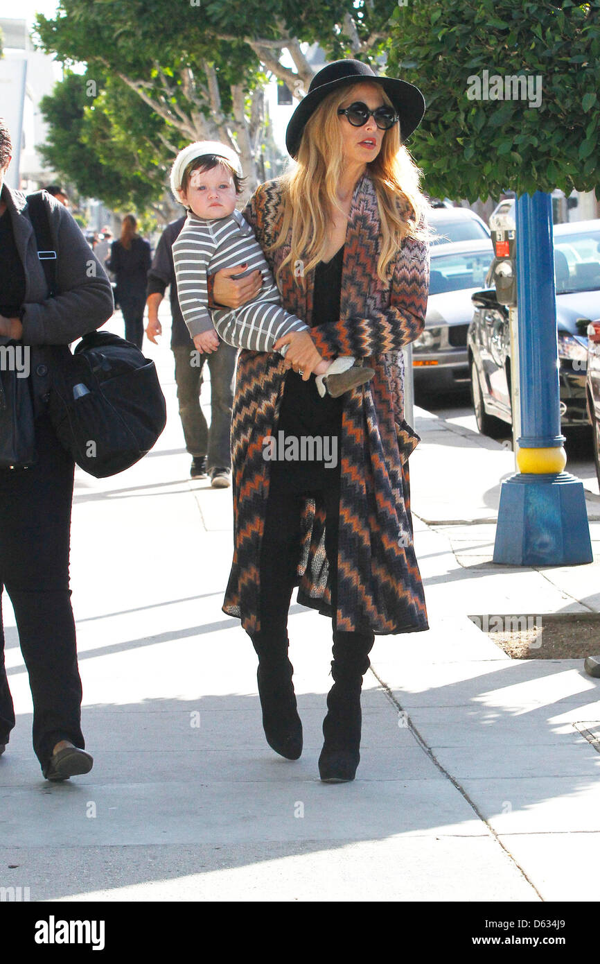 Rachel Zoe carries her son Skyler while out shopping in Beverly Hills ...