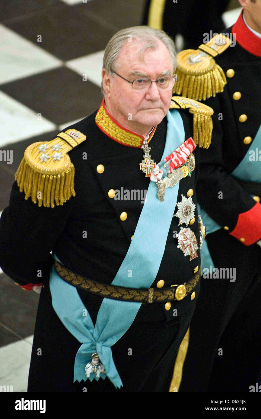 Prince Henrik of Denmark receiving the chiefs of the diplomatic corps ...