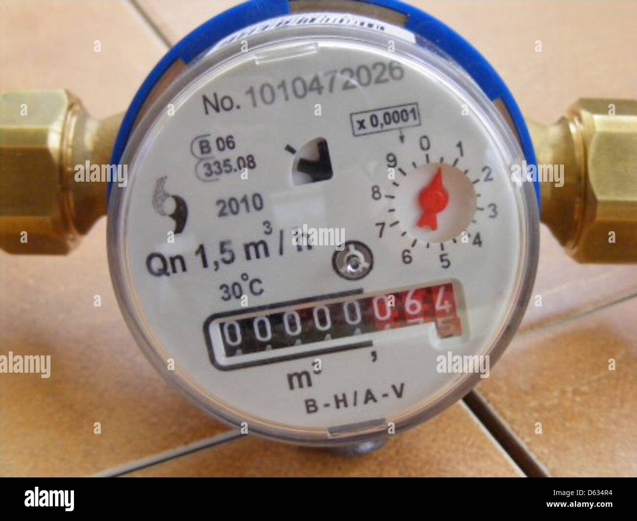 A water meter, an essential tool for measuring water usage in ...