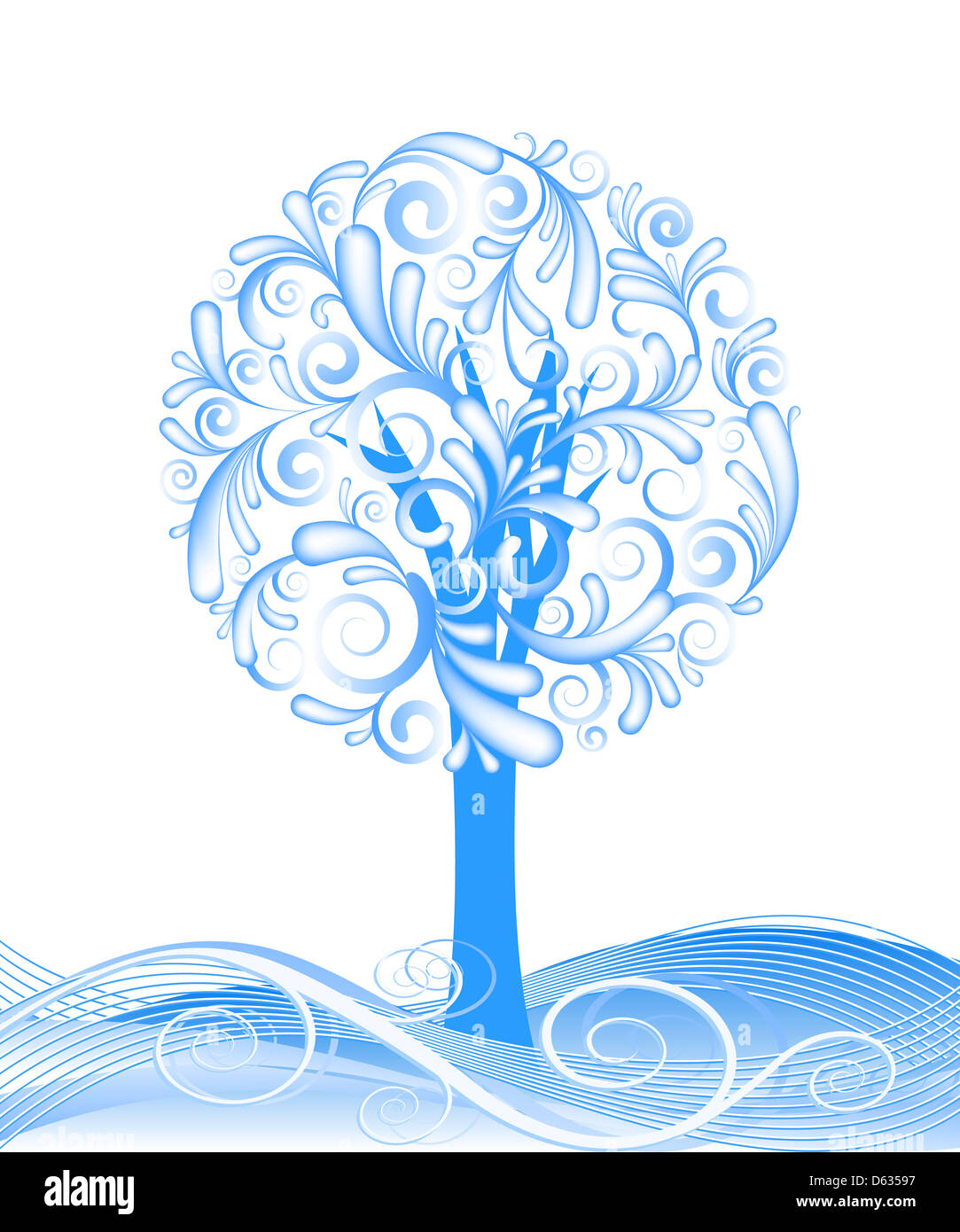 beautiful winter tree design Stock Photo - Alamy