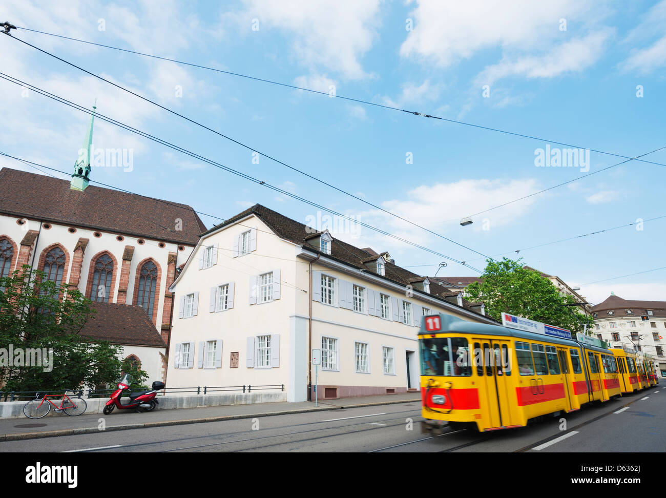 city center trams, Basel, Switzerland, Europe Stock Photo - Alamy