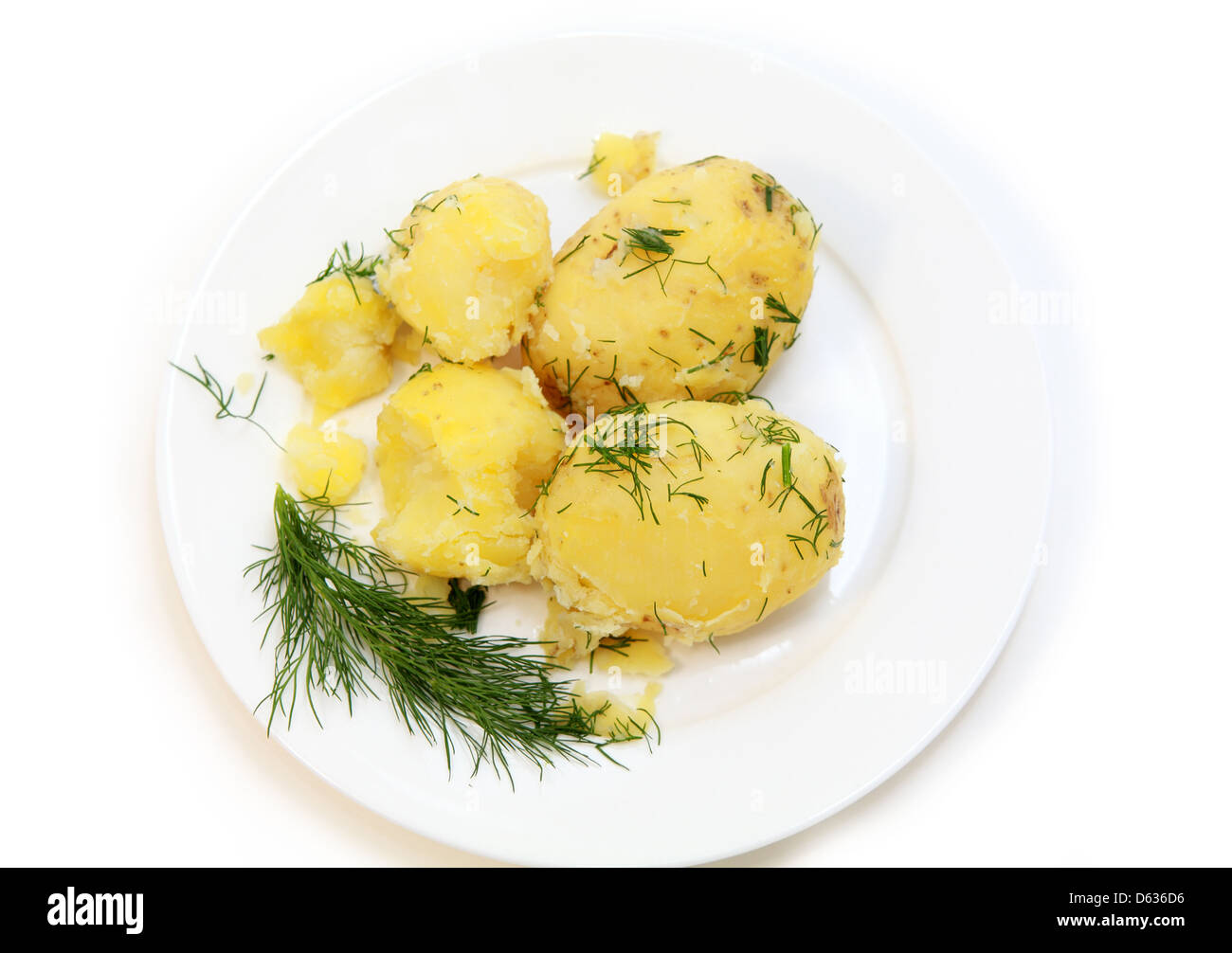 boiled potato with fennel leaves Stock Photo - Alamy